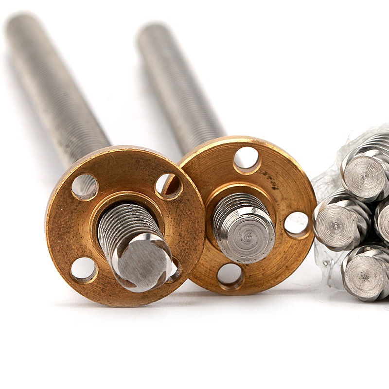 stainless steel leadscrew 2mm pitch 4 start 8mm lead 600mm length TR8*8 ...